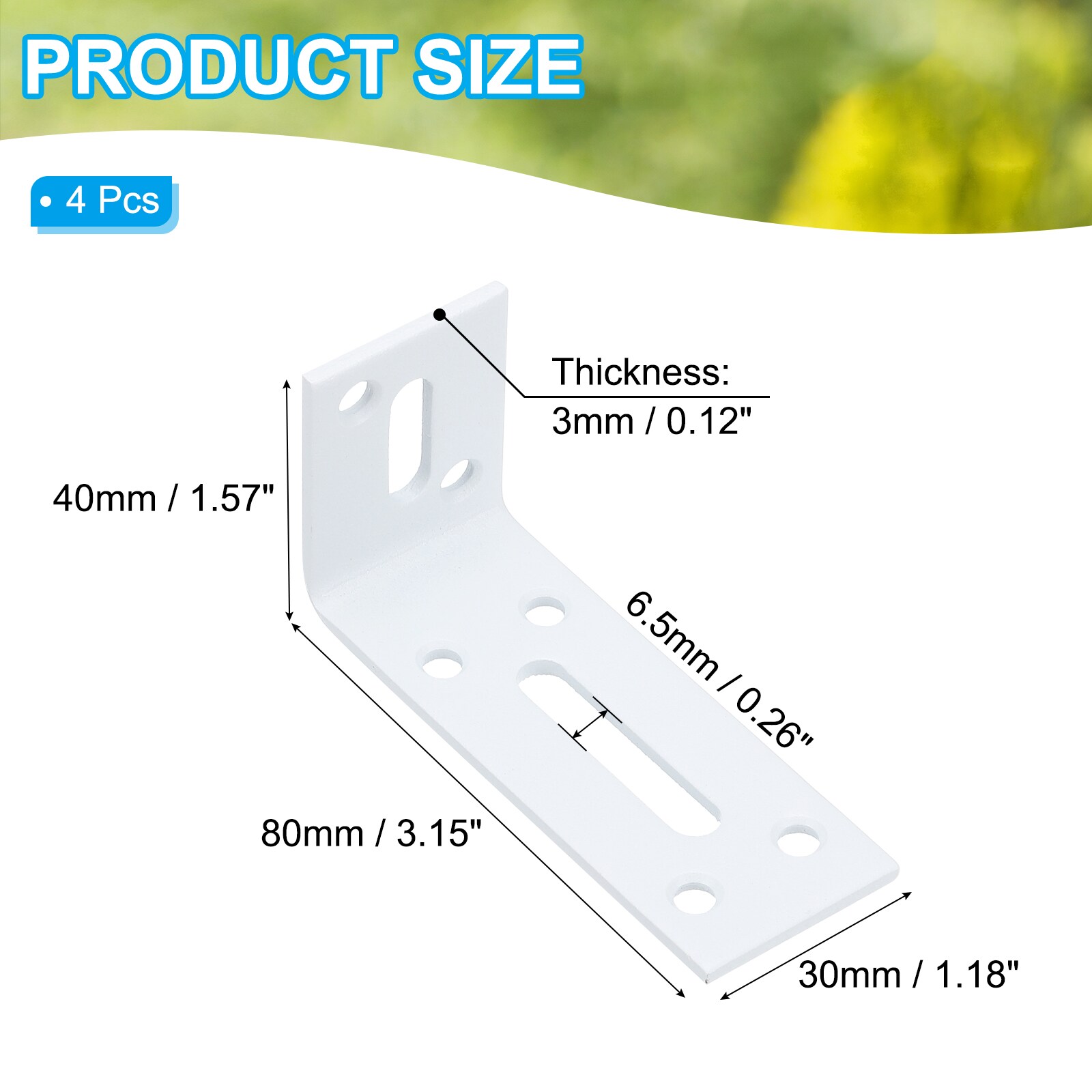 PATIKIL 3 3/20 Inch Adjustable L Bracket with Slot 4Pcs Floating Shelf ...