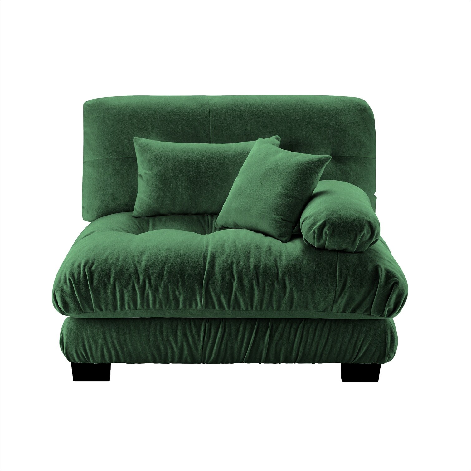 SunJet Two-Seater Armless Sofa in Sage Green Chenille with Modular ...