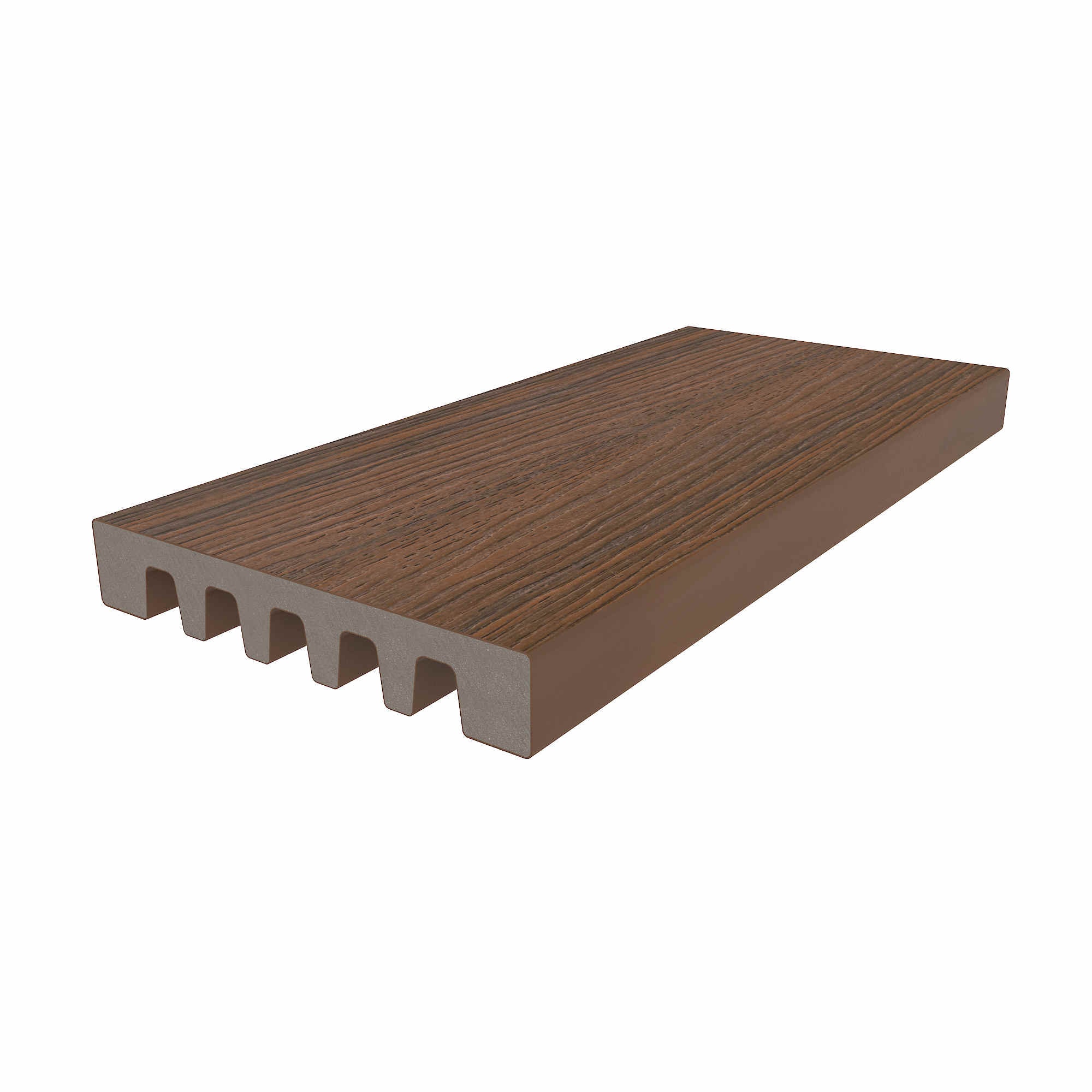 NewTechWood Monarch Series 1-in x 5-in x 8-ft Emperor Leather Brown ...