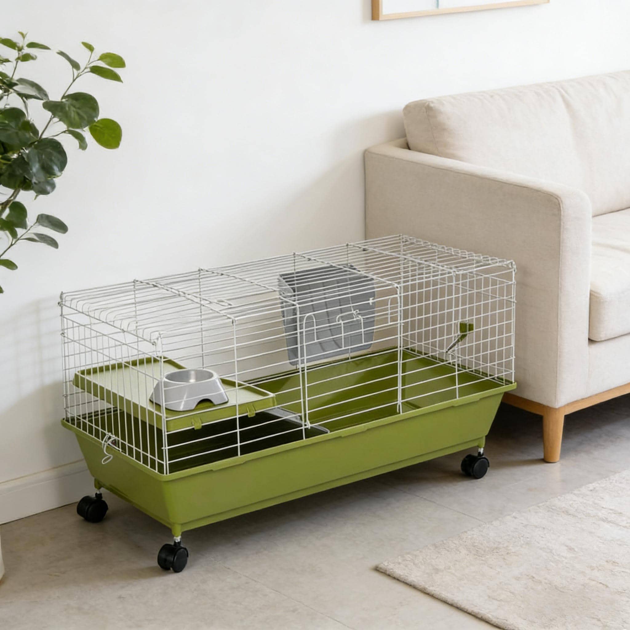 Huluwat Spacious Animal Cage Pet Play House Small Animal Cage in the ...