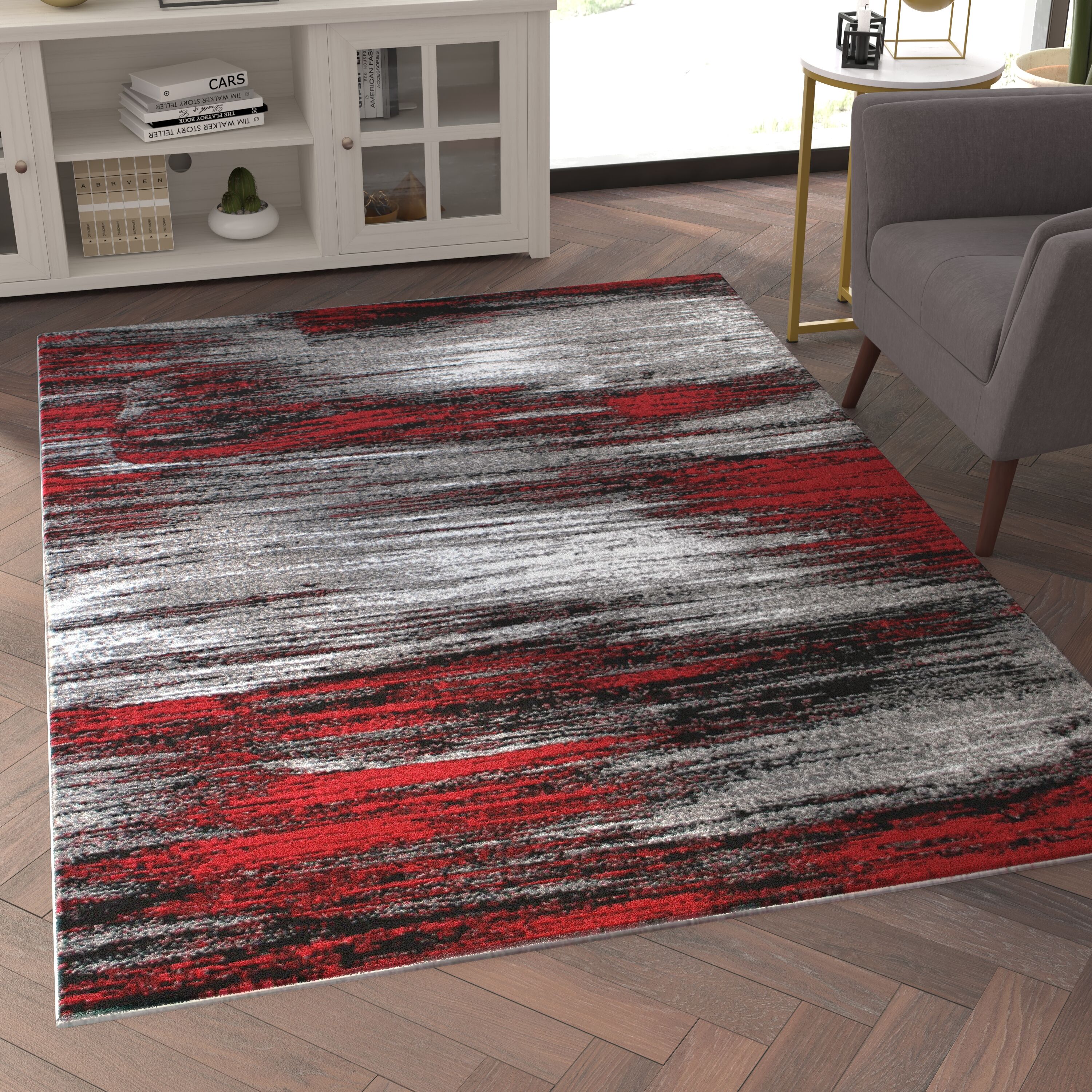 Emma + Oliver Oakland 5x7 Ultra Soft Shaded Look Olefin Accent Rug in ...