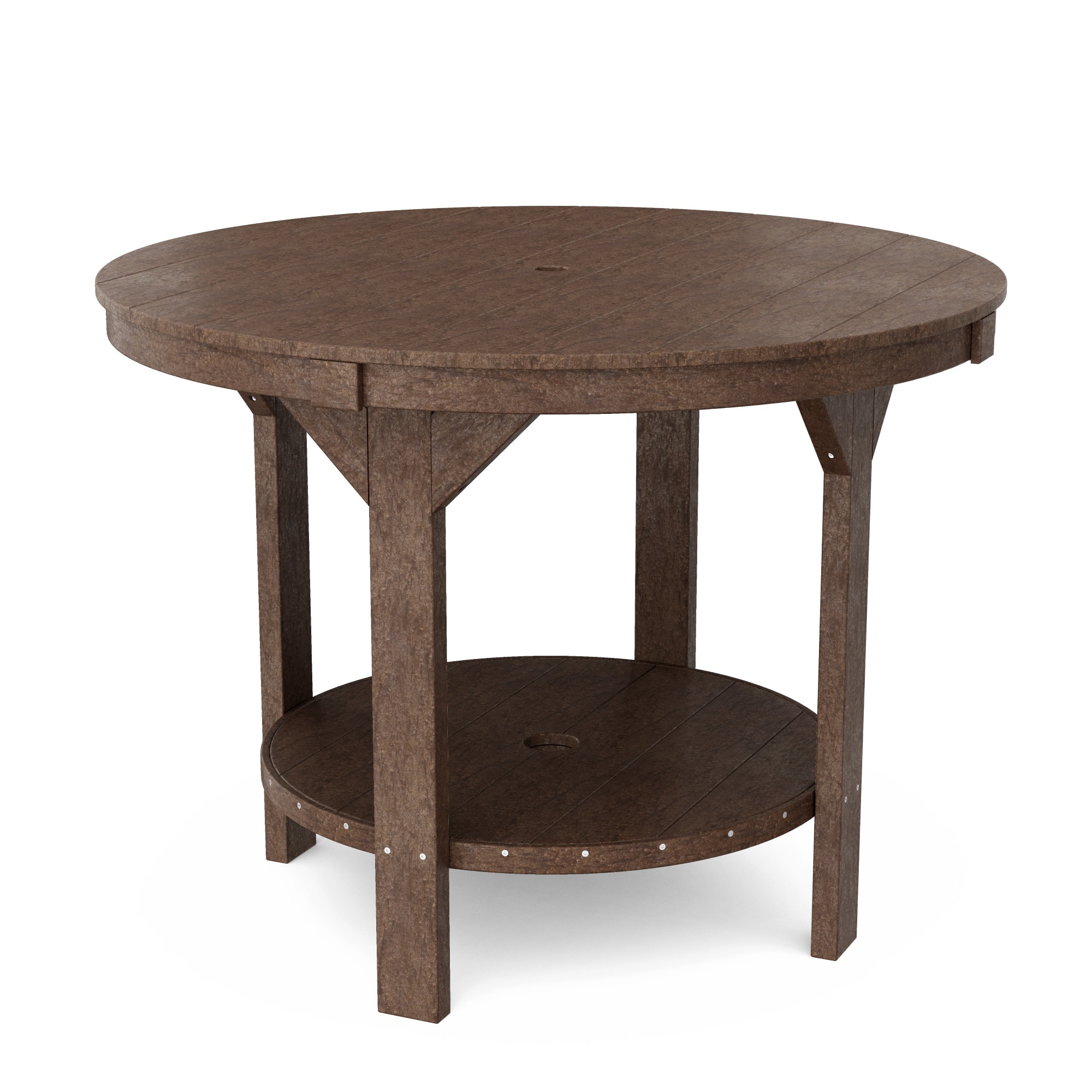 Wildridge Heritage 48-in 5-Piece Brown Patio Dining Set Plastic Round ...