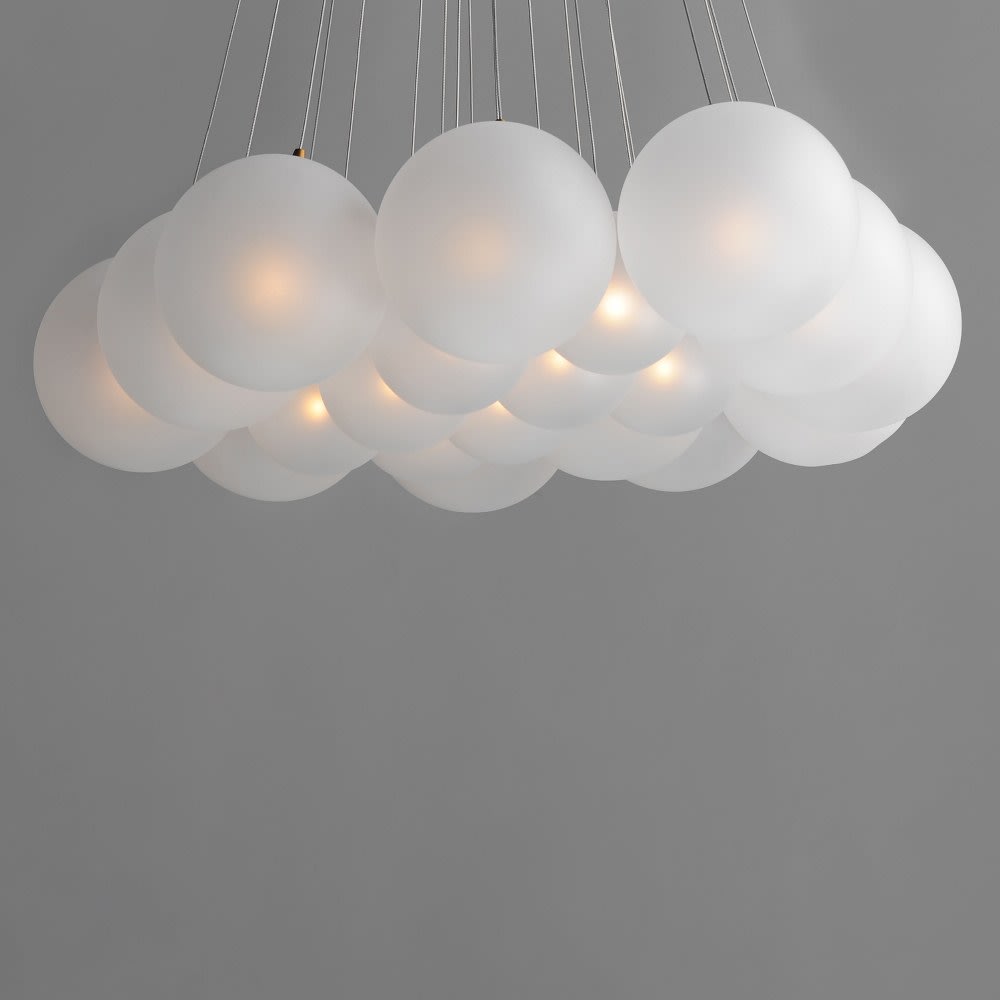 ET2 Burst 2- Light Gold - LED Glass And Steel Pendant Light in the Pendant Lighting department ...