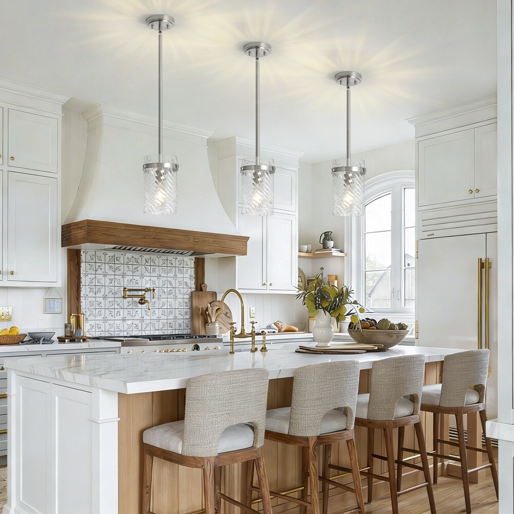 Henveton Jasslynn Modern Industrial 1-Light Pendant Light with Brushed ...