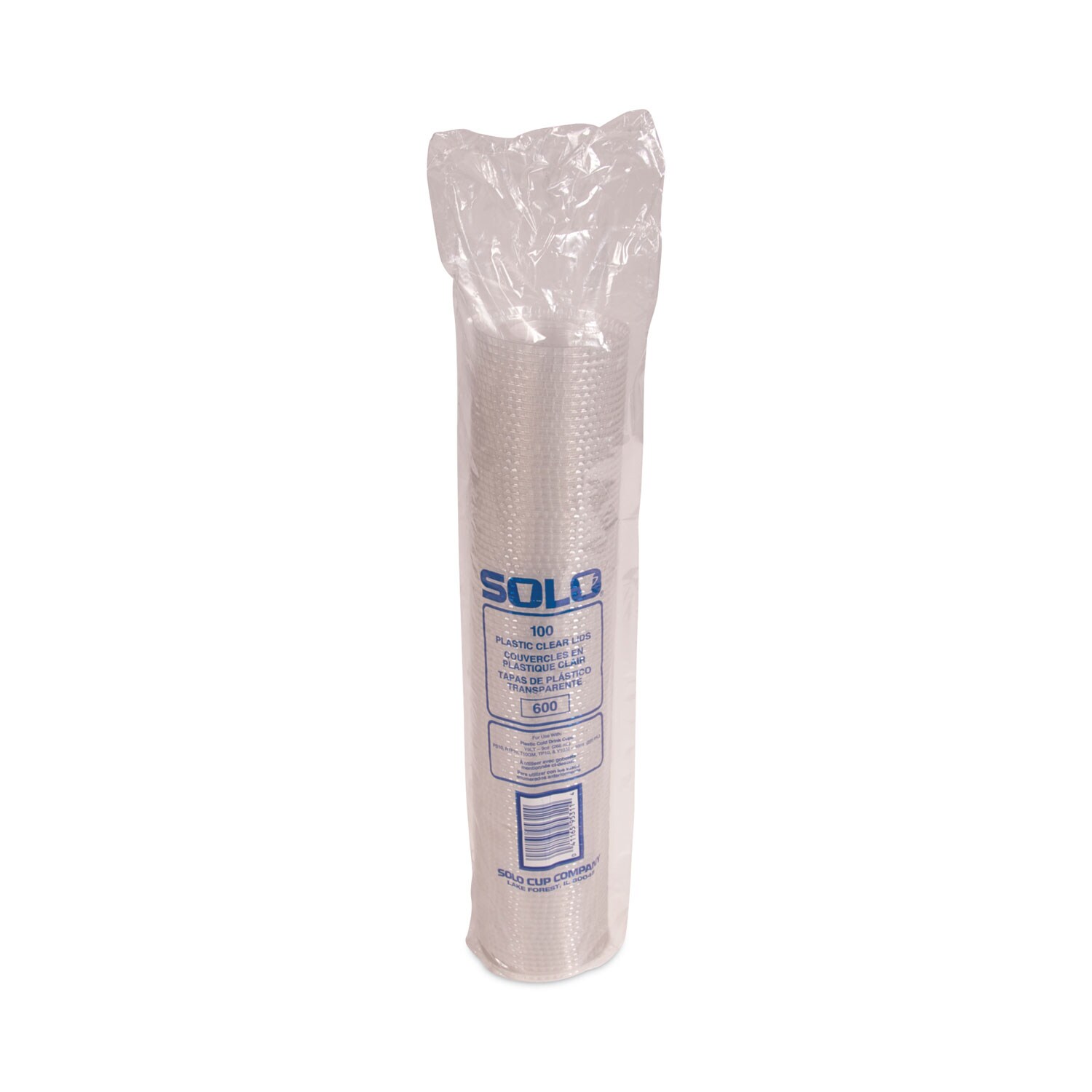 Solo Straw-Slot Cold Cup Lids Fits 10 oz Cold Cups Plastic Clear 100 ...
