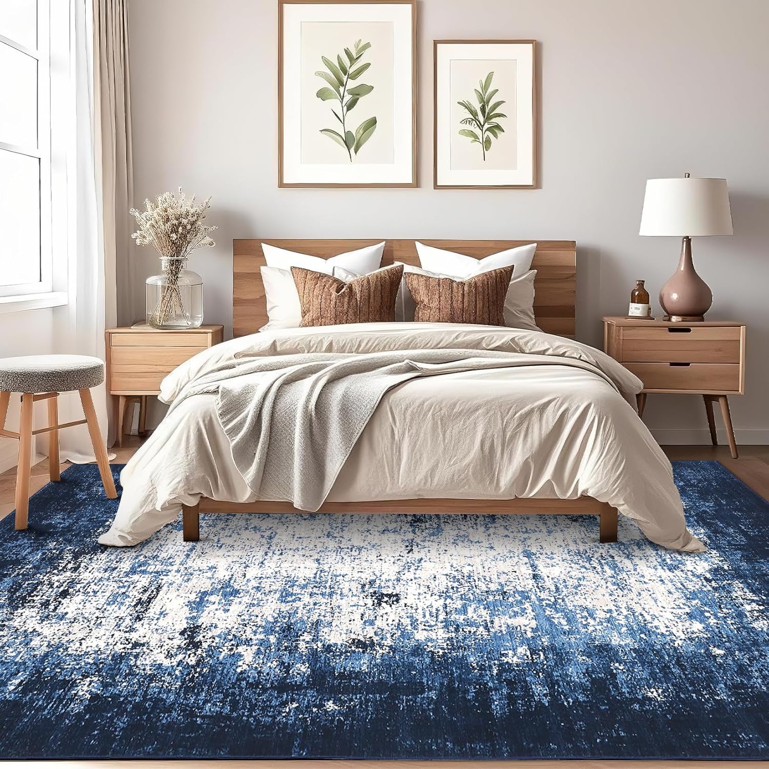 Garvee 10x 13 ft Modern Abstract Area Rug Washable Non Slip TPR Backing ...
