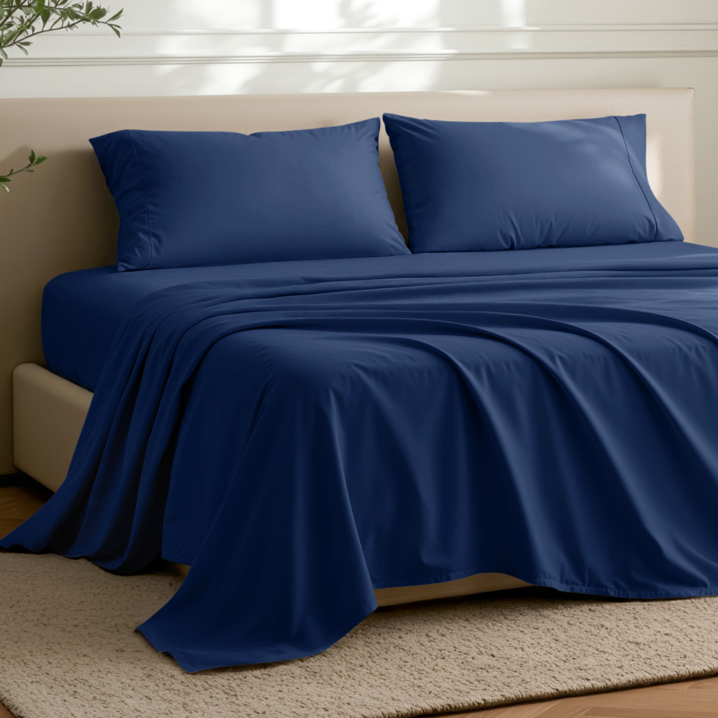 Bare Home Ultra Soft Brushed Easy Care Flat Top Sheet in the Bed Sheets ...