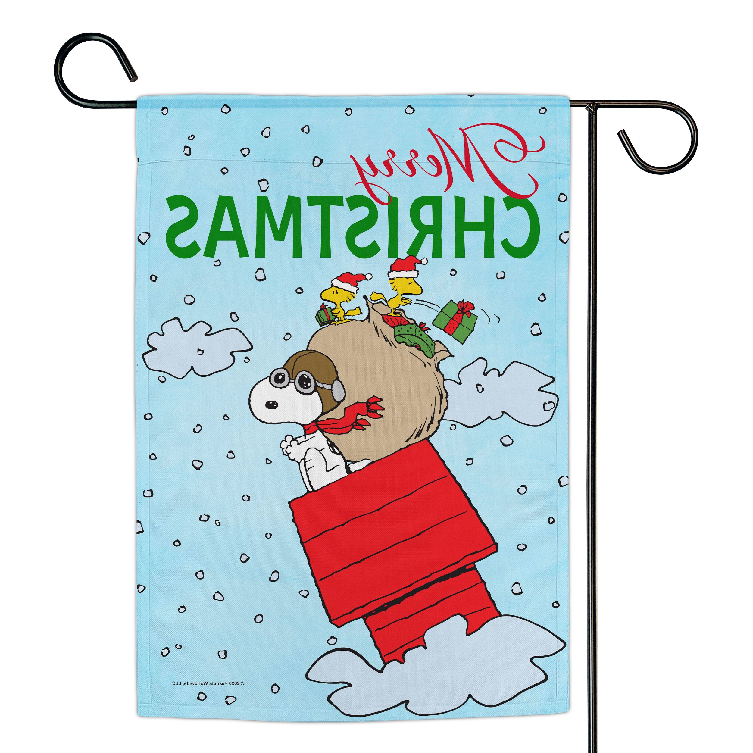 Peanuts 1.04-ft W x 1.5-ft H Christmas Garden flag Kit in the ...