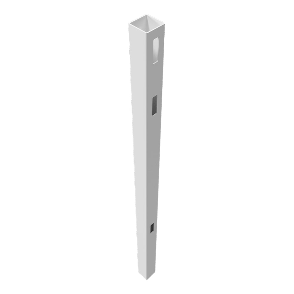 Illusions 9-ft H x 5-in W White Privacy Vinyl End Fence post (Assembled ...