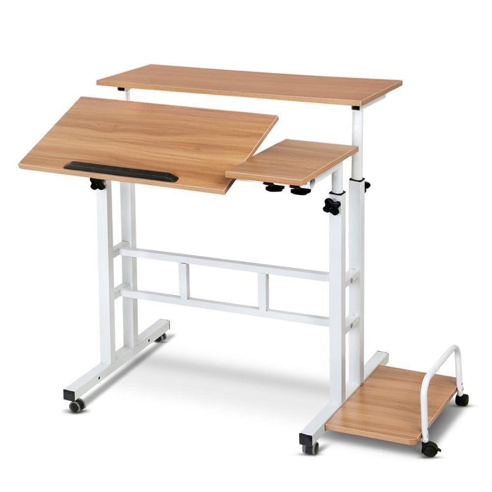 IdealHouse Small Mobile Standing Desk- Portable Rolling Computer Desk ...
