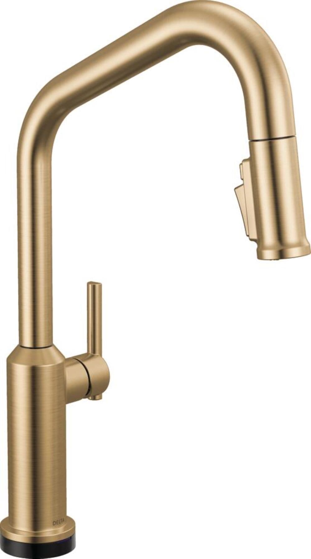 Delta Cordova Champagne Bronze Single Handle Deck-mount Touchless Pull ...