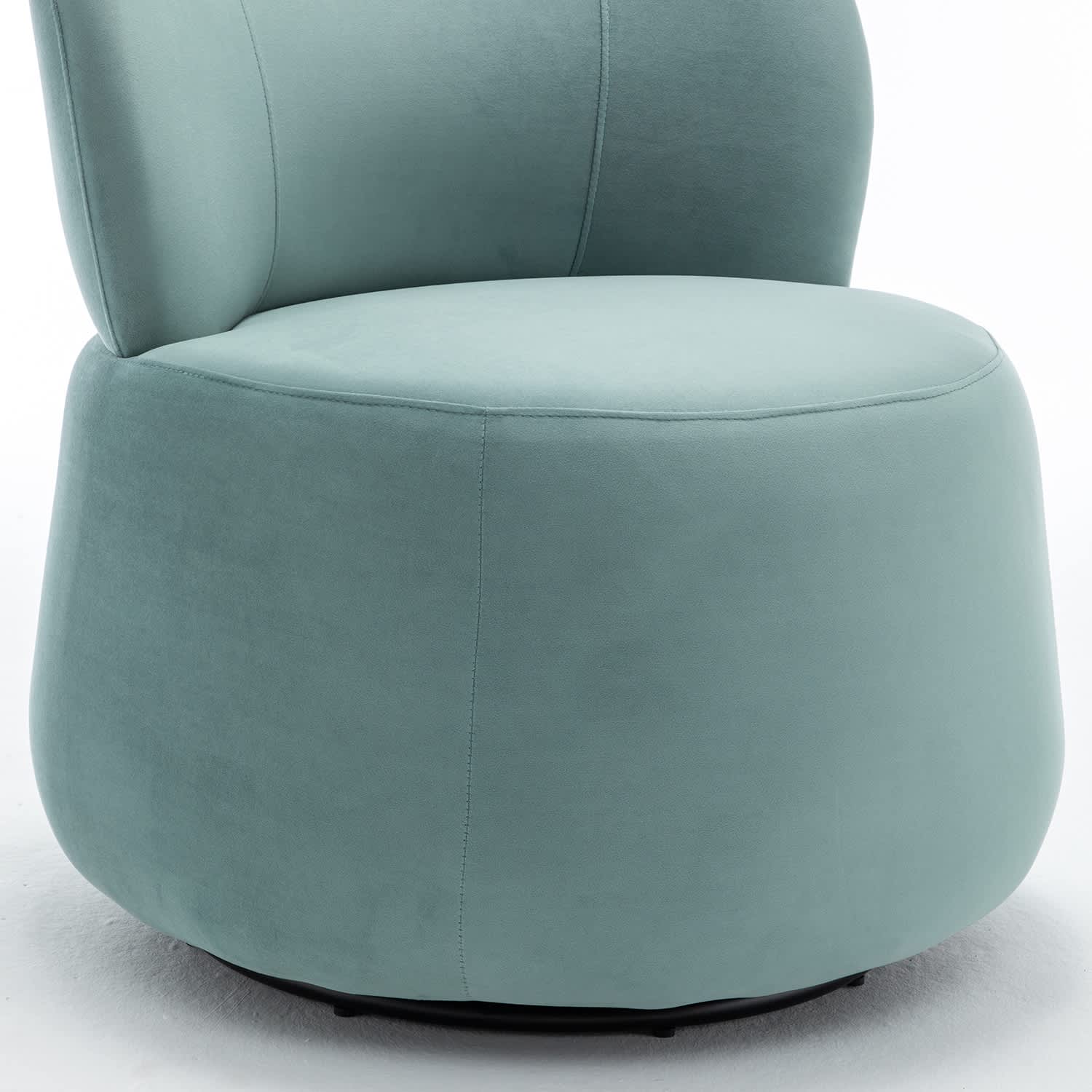 SEYNAR Contempoary Velvet 360 Degree Swivel Round Accent Chair with ...
