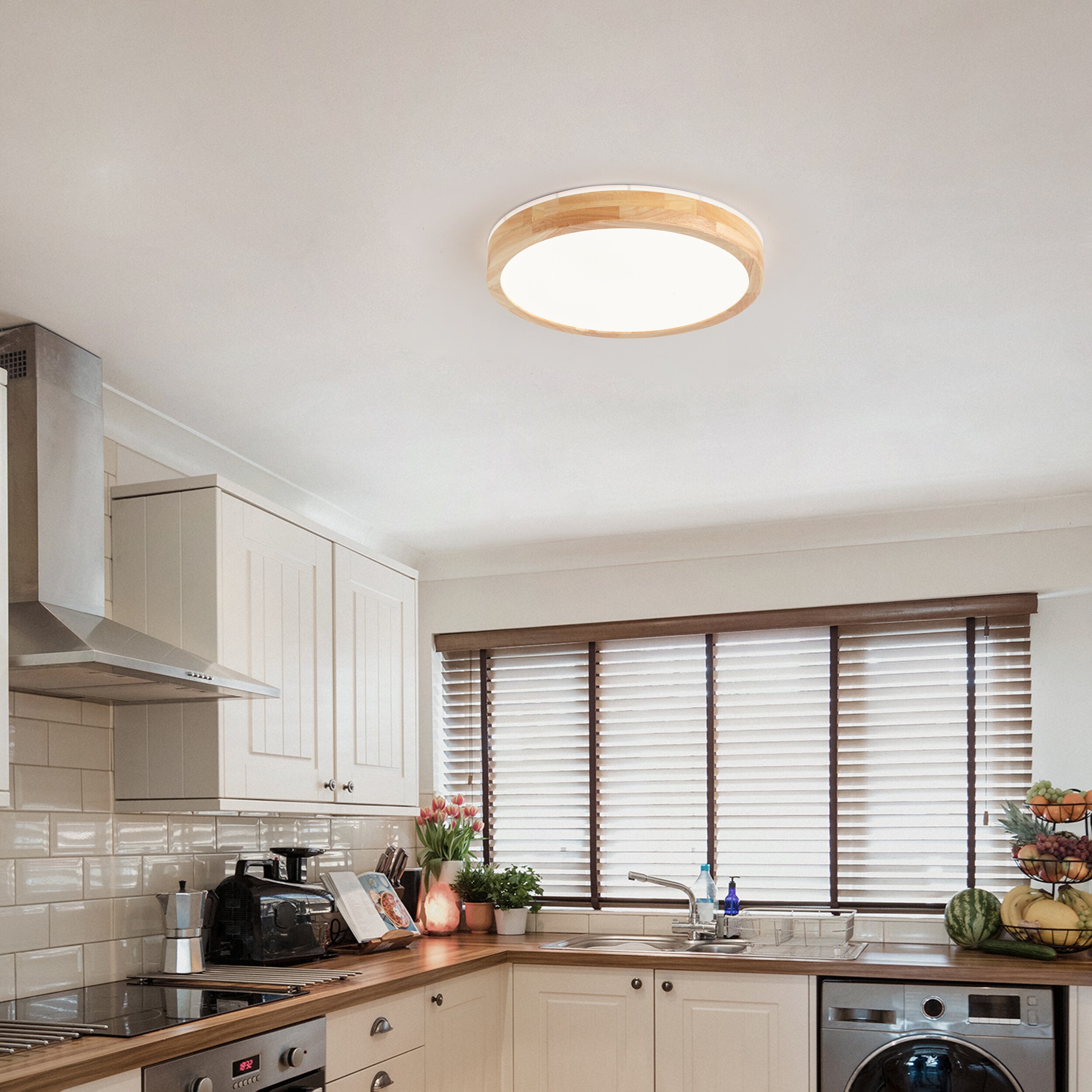 Aiwen 15.75-in White Indoor 1 -Light Flush Mount Light with Acrylic ...
