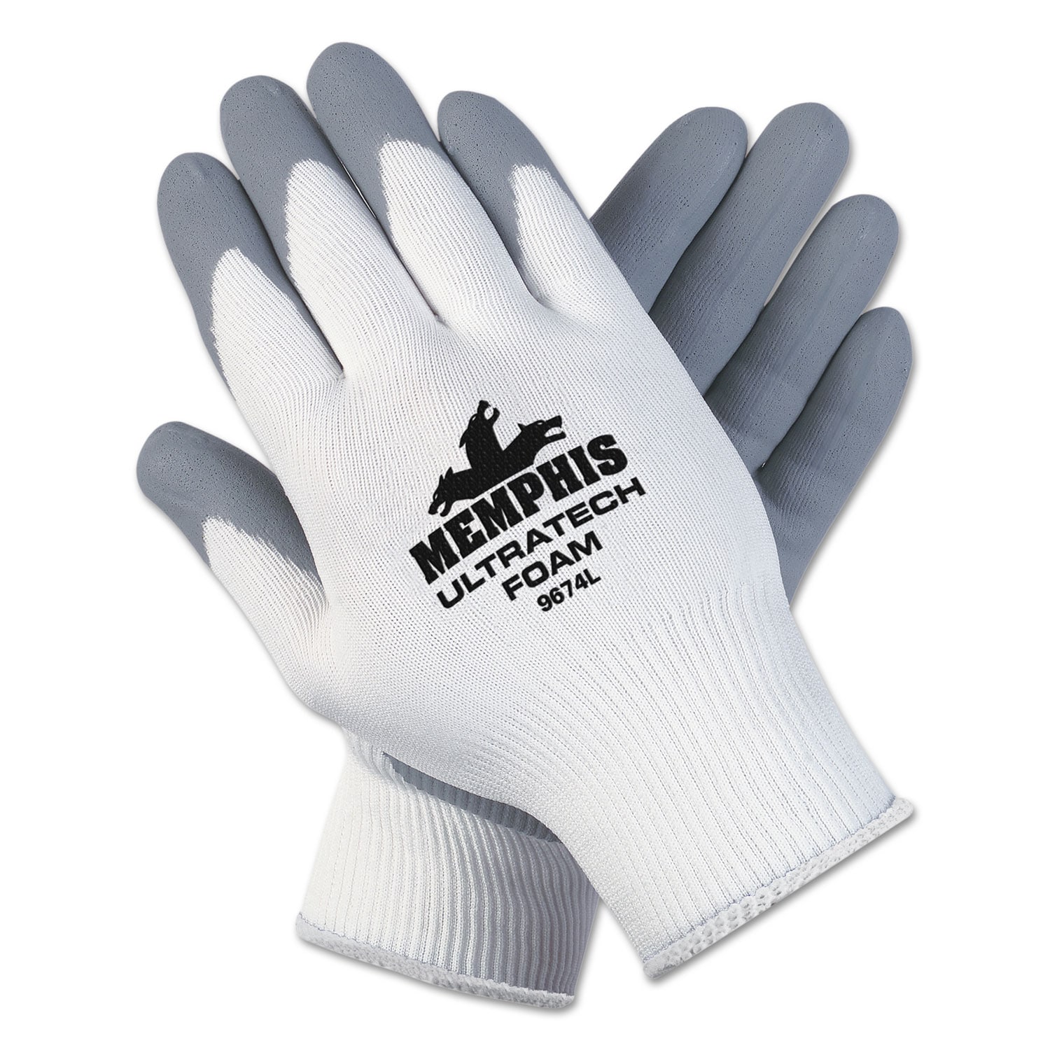 MCR Safety Ultra Tech Foam Nitrile Gloves EN388: 3121 X-Large Gray ...