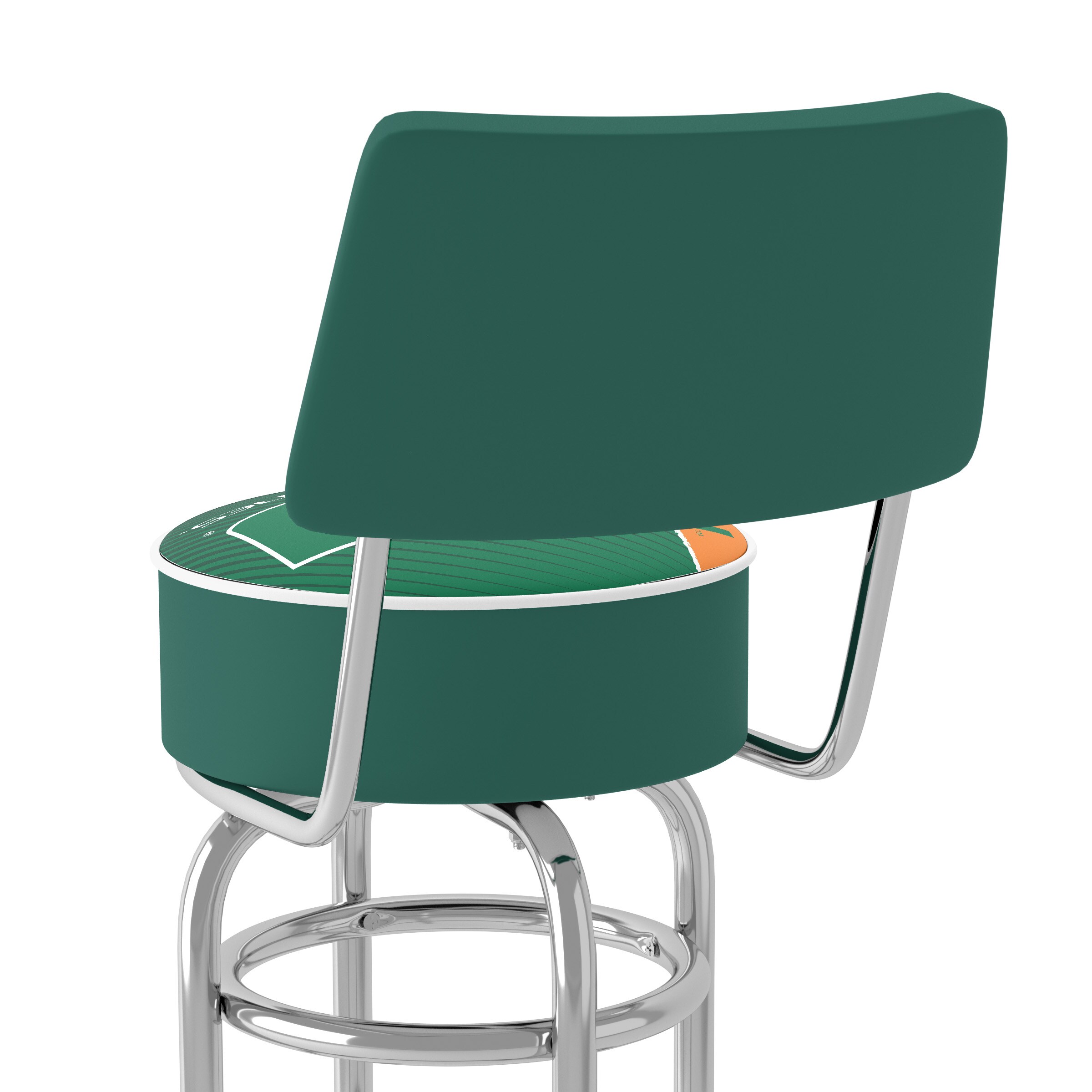Trademark Gameroom Green 5-in H Bar height (28-in to 33-in) Round Seat ...