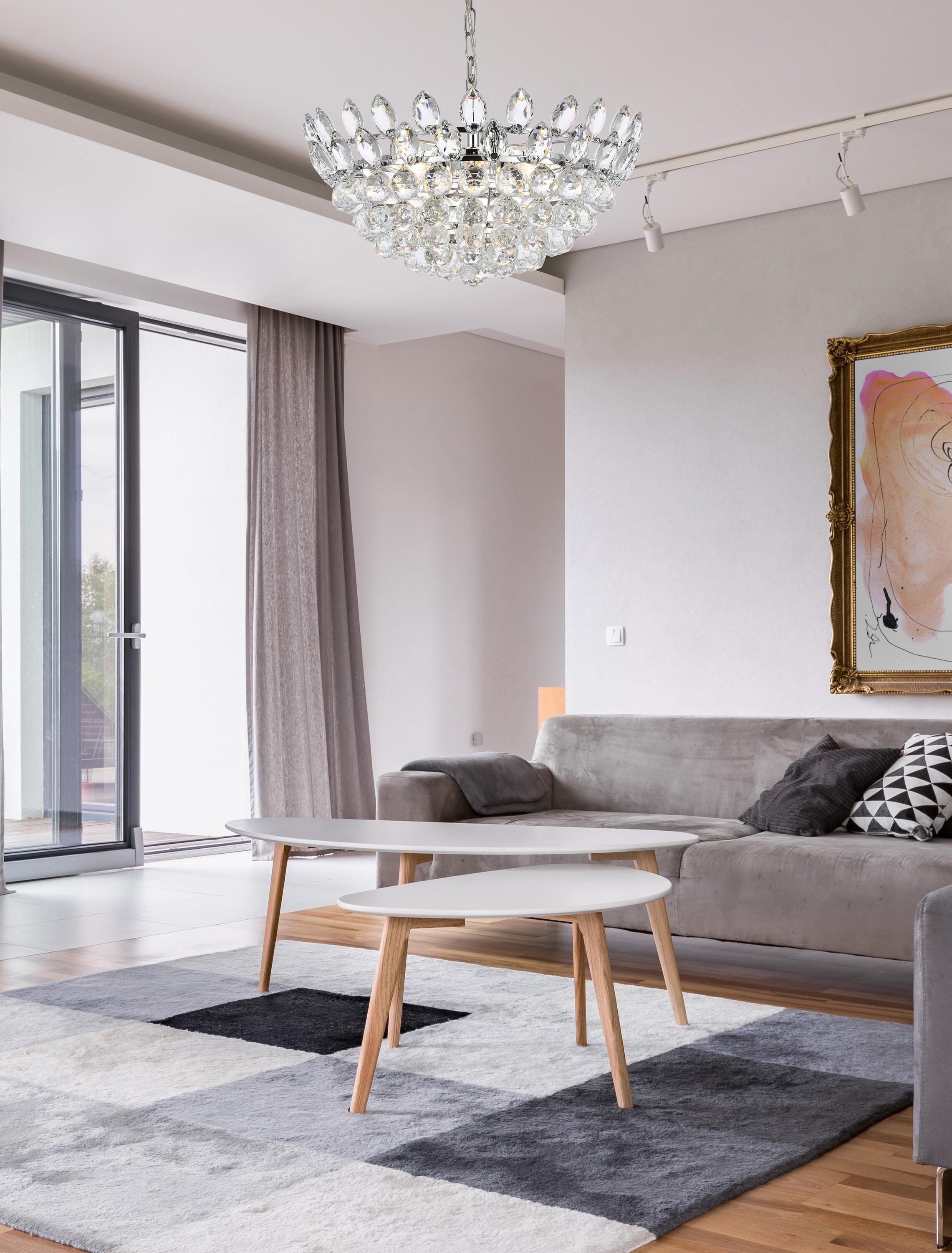 Elegant Decor Home Furnishing 5 -Light Chrome Modern/contemporary ...