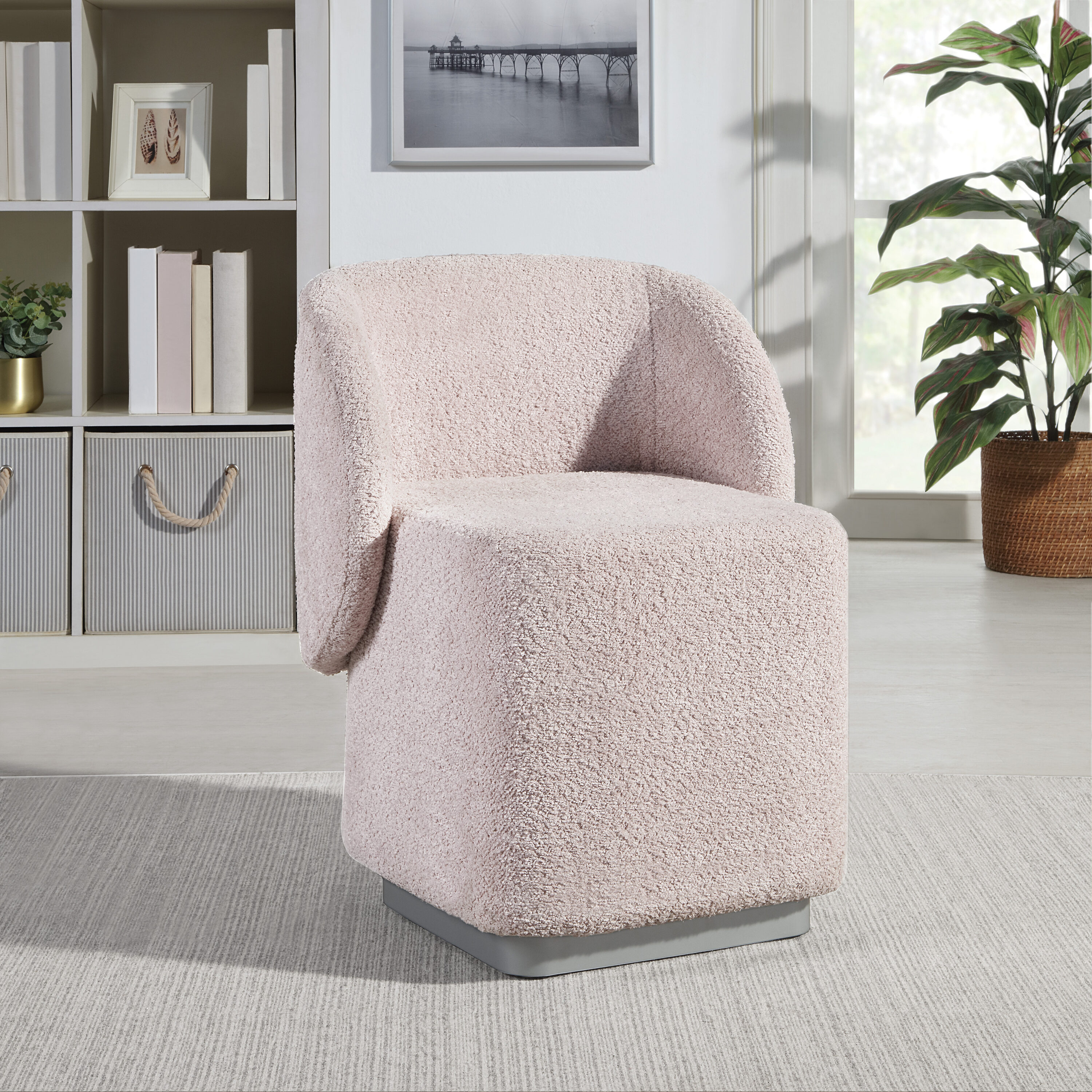 OSP Home Furnishings Cady Casual Dusty Rose Accent Chair in the Chairs ...