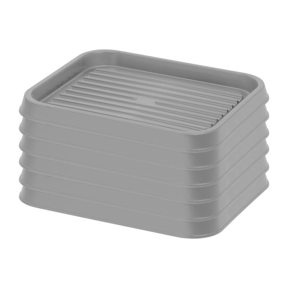 IRIS 6-Pack Medium 1-Gallon (1-Quart) Gray Tote Lidless in the Plastic ...