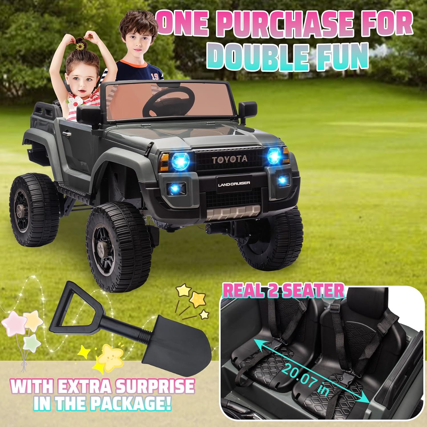 Der Rose 24V Licensed Toyota Kids 2 Seater Ride On Car With Remote ...