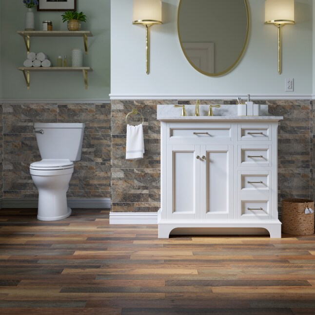 DELLA TORRE Belmont Multi 12-in x 24-in Matte Porcelain Stone Look ...