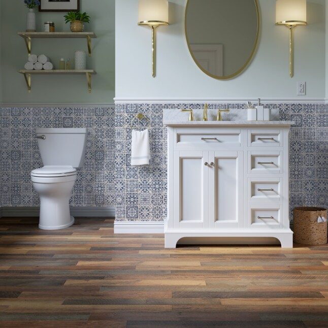 Affinity Tile Faenza Azul 13-in x 13-in Matte Ceramic Patterned Floor ...