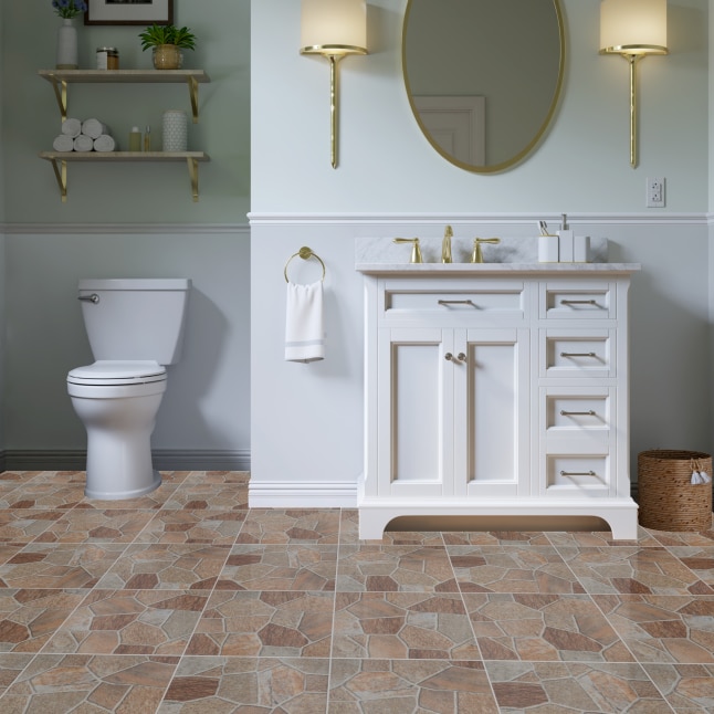 Affinity Tile Leticia Beige 17-3/4-in x 17-3/4-in Glossy Ceramic Stone ...