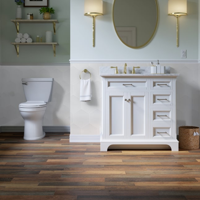 Affinity Tile Horizon Blanco 8-in x 9-in Matte Ceramic Stone Look Floor ...