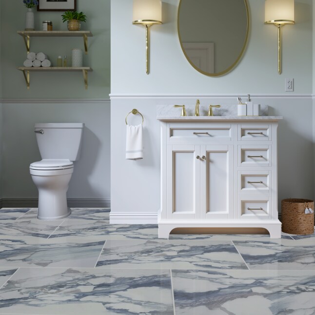 Apollo Tile Splendor Air Superiority Blue 24-in x 48-in Polished ...