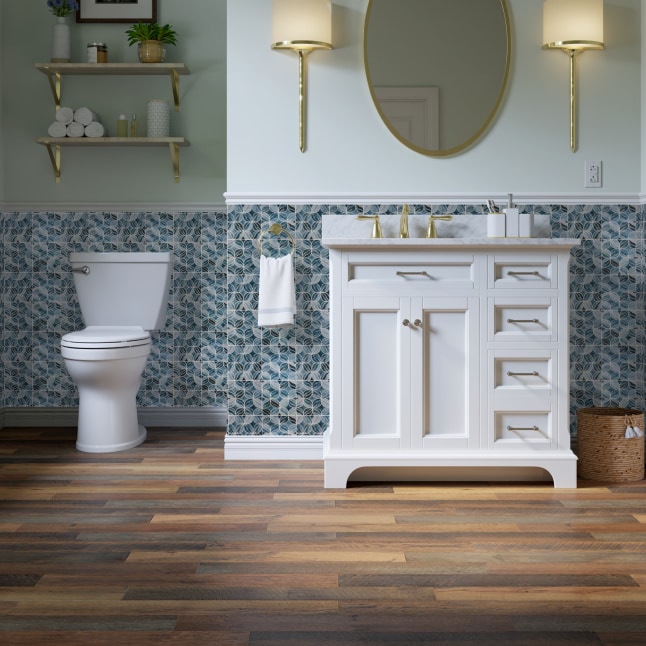 Boutique Ceramic Botanical Blossom 6-in x 6-in Glazed Porcelain ...