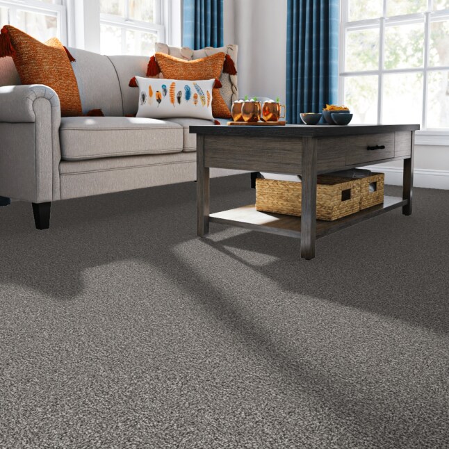 STAINMASTER Marvel II 12 Cool Wind Gray 63.4-oz sq yard Solution-dyed ...