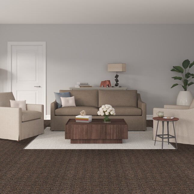 (Sample) Home and Office Cross Walk Sepia Tone Gray 16-oz sq yard ...