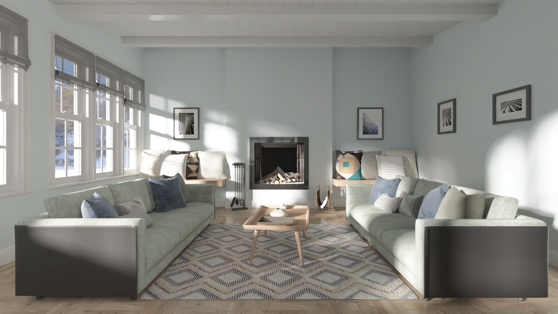 Ice Rink Blue Interior & Exterior Paint | Lowe's